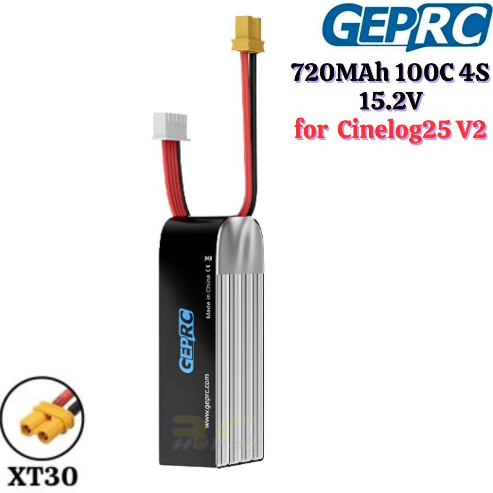 GEPRC 4S 720mAh 100C 15.2V LiHV Battery With XT30 Plug for Cinelog25 V2 GEP720/100-4S | Shopee ...