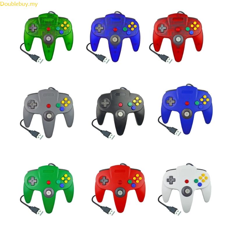Doublebuy N64 Gaming Wired Gamepad Joystick Controller Gaming Handle ...