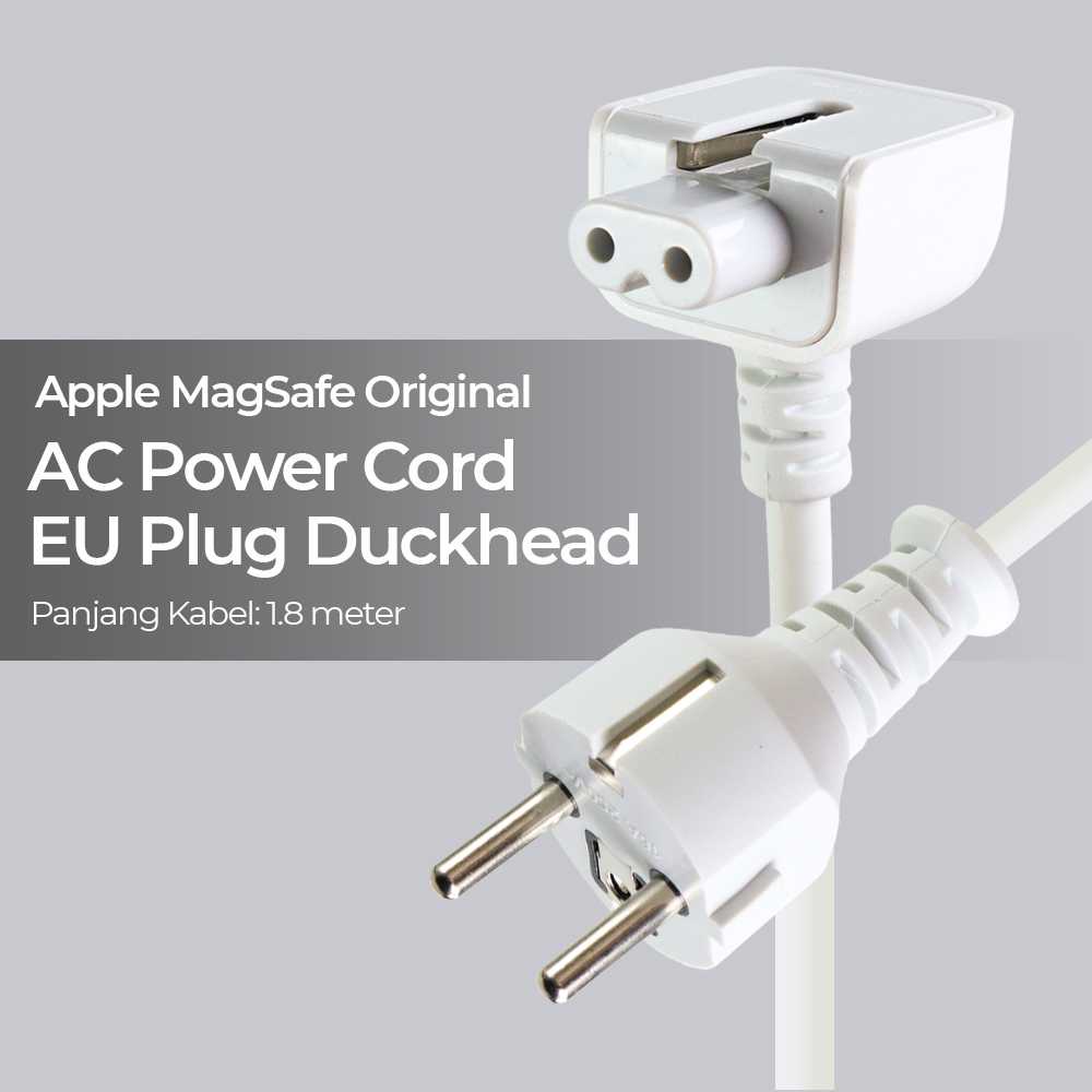 Apple MagSafe Original AC Power Cord EU Plug Duckhead (Volex Original ...
