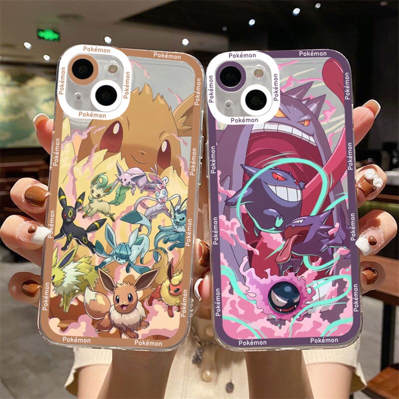 Japan Anime Cartoon Pokemon Pikachu Gengar Eevee Phone Case For Samsung ...