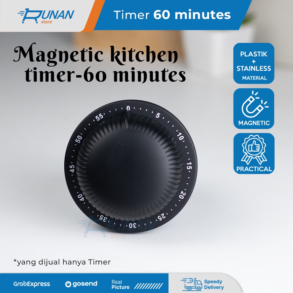 Minimalist Magnetic Countdown Cooking Timer - Kitchen Timer - Magnetic ...