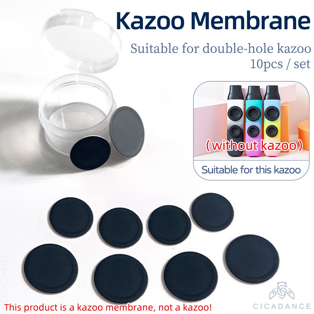 Two Hole Kazoo Membrane Upgraded Black Kazoo Flute Membrane 双孔卡祖笛笛膜 ...