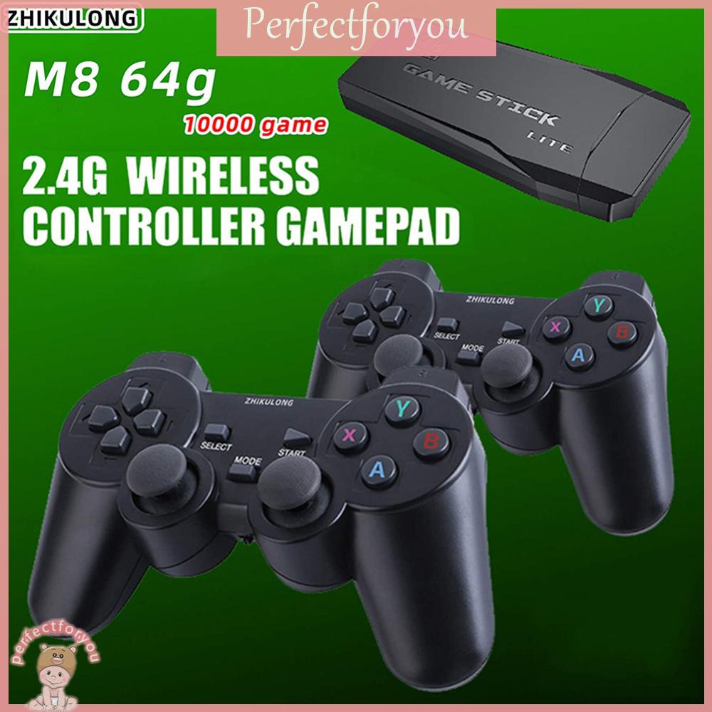 perfectFU Retro Video Game Console 2.4G Wireless Console Game Stick 4K ...