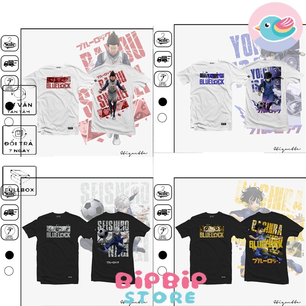 Blue Lock Anime T-shirt Collection - Meguru Bachira - Seishiro Nagi ...