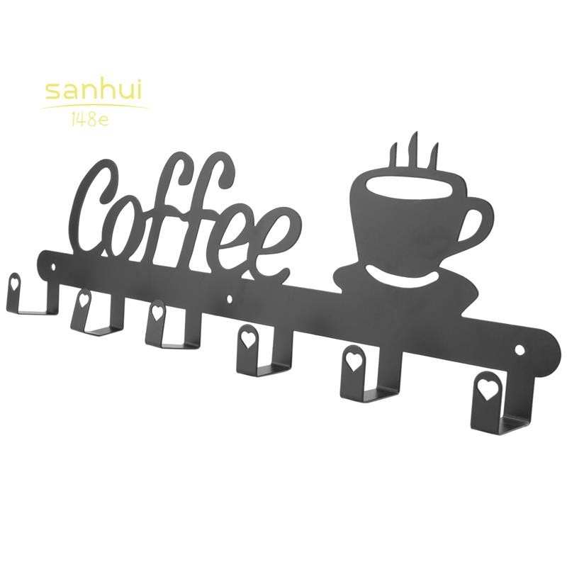 Coffee Mug Holder Wall Mounted,Coffee Bar Decor Sign,Coffee Cup Rack ...