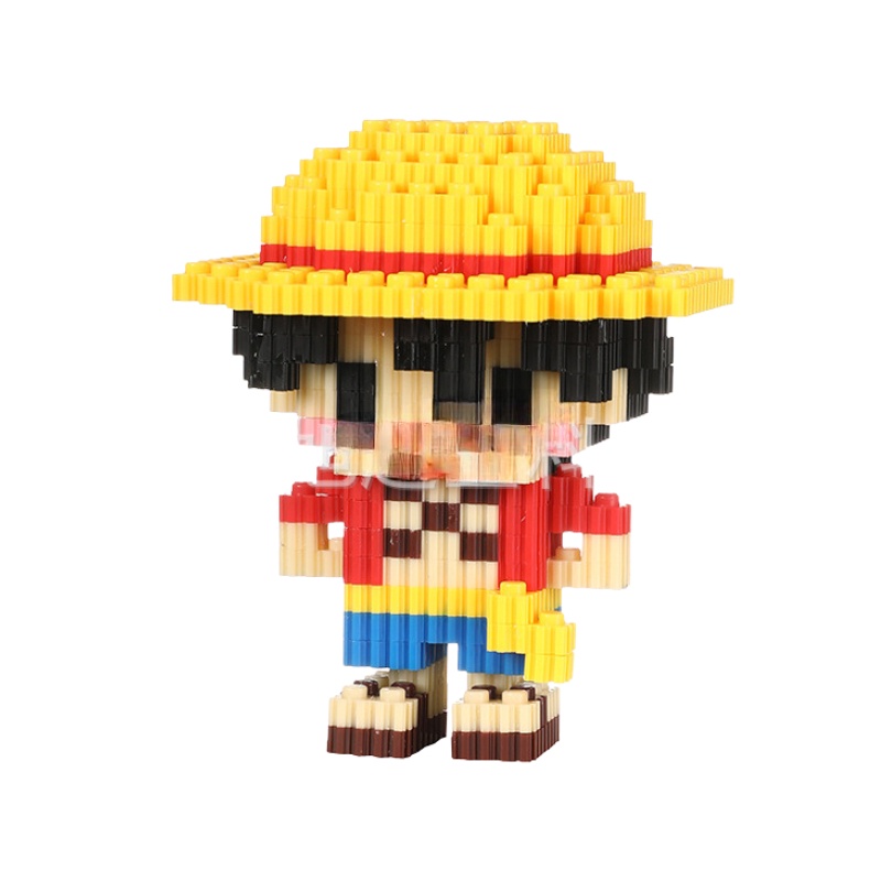 【ONE PIECE / NARUTO】Mini Building Block Luffy Zoro Sasuke Cute Cartoon ...