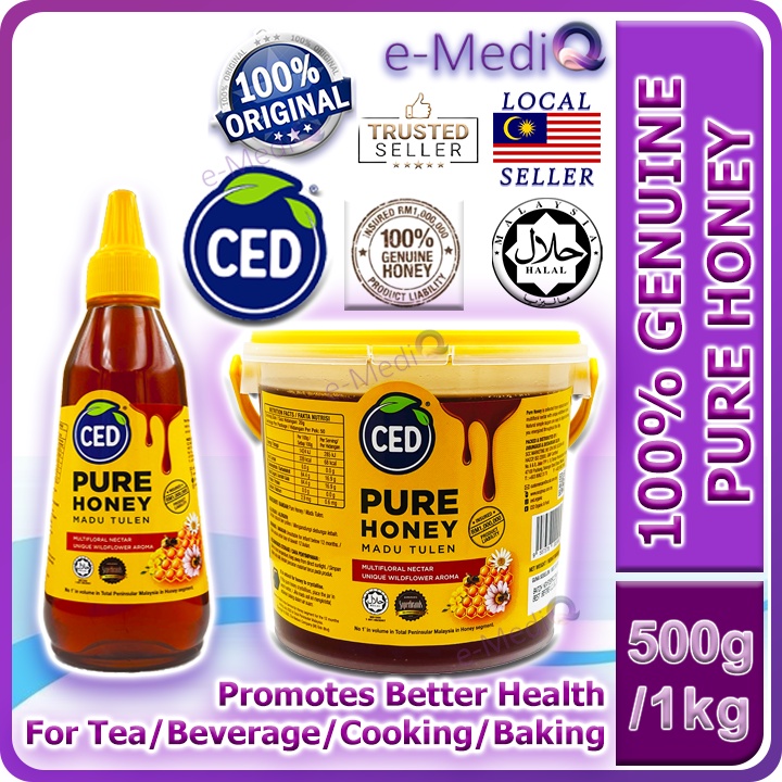 CED Natural Pure Honey Madu Tulen 380g | 500g | 1Kg 天然纯蜂蜜 (Exp: Dec/2025) | Shopee Malaysia