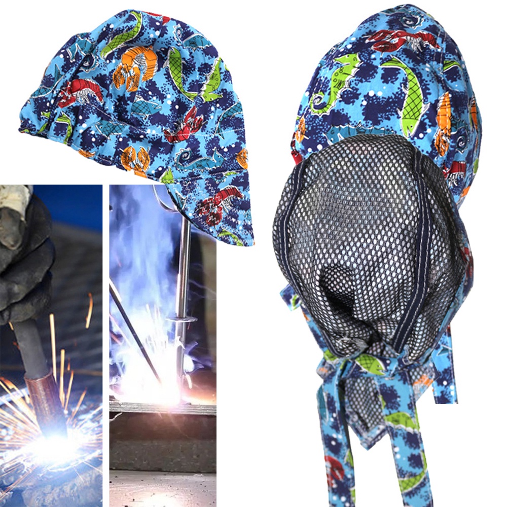 Welding Hat Sweat Absorption Welders Welding Protective Hat Cap Flame ...