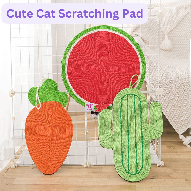 Watermelon Carrot Cactus Shape Cat Scratching Pad Scratcher Mat ...