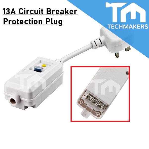 13A 240V UK Plug GFCI Leakage Protection Safety RCD Socket Adaptor Home ...