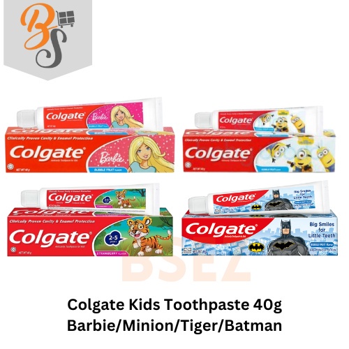 Colgate Kids Toothpaste 40g Barbie/Minion/Tiger/Batman | Shopee Malaysia