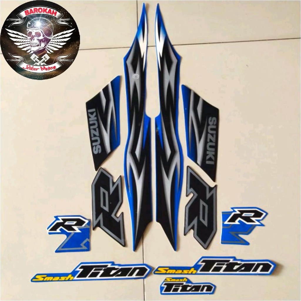 Ajs Striping polet list Sticker for suzuki smash 110 Titan rr 2010 blue ...