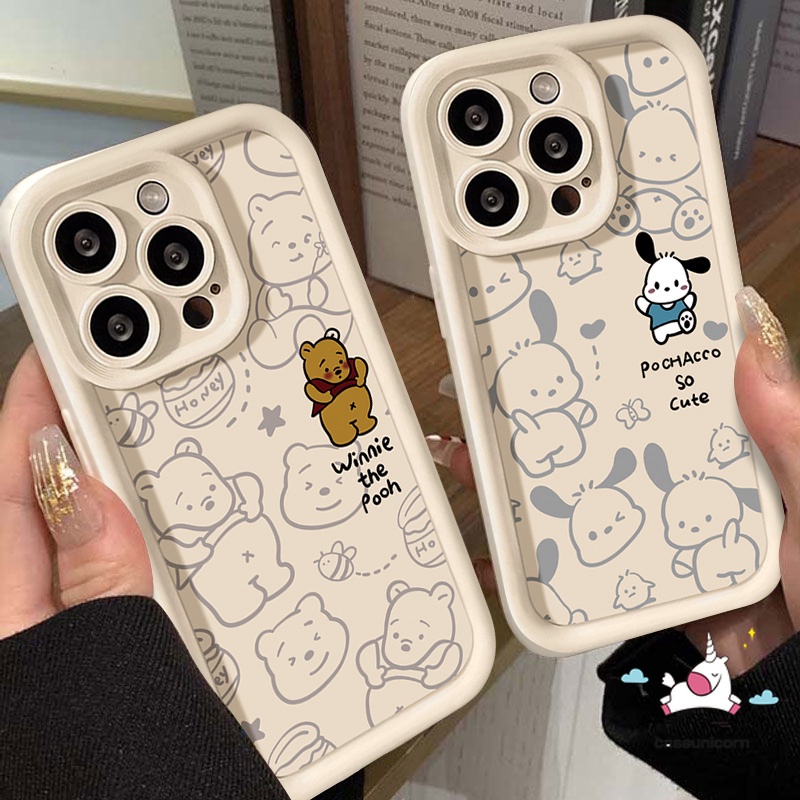 Cartoon Disney Winnie Sanrio Cute Pochacco Couple Case For Redmi 13C 9T ...