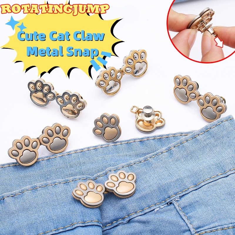 Metal Snap Adjustable Button , No Sewing Required Jeans Tightening ...