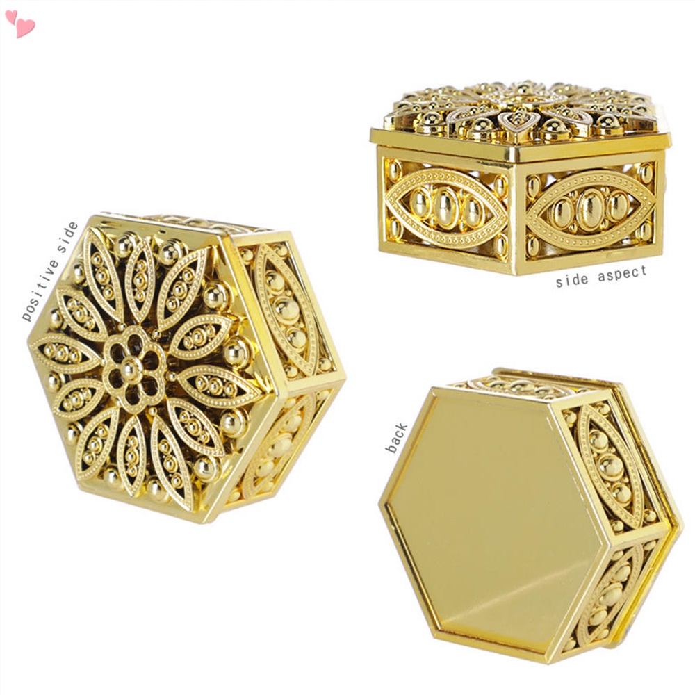 Hollow Carved Design Candy Box Elegant Hexagon Party Favor Box Sugar ...