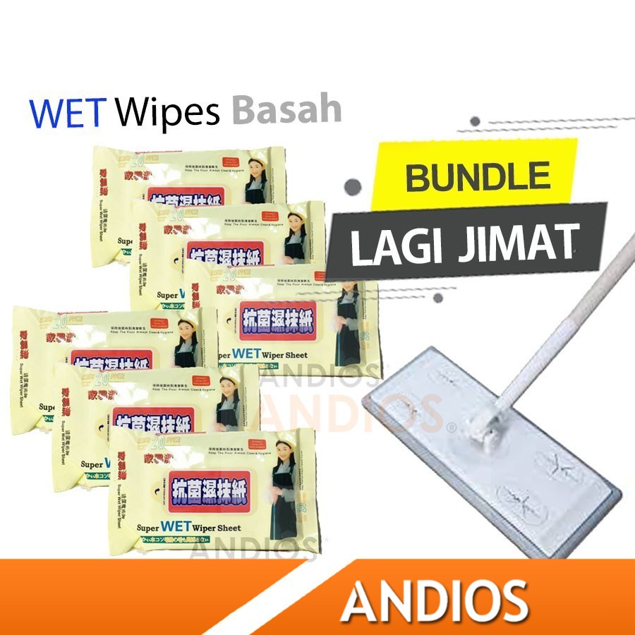 Tisu Basah Wiper Mop Lantai Penyapu Kertas Pakai Buang Kain Wet Tissue ...