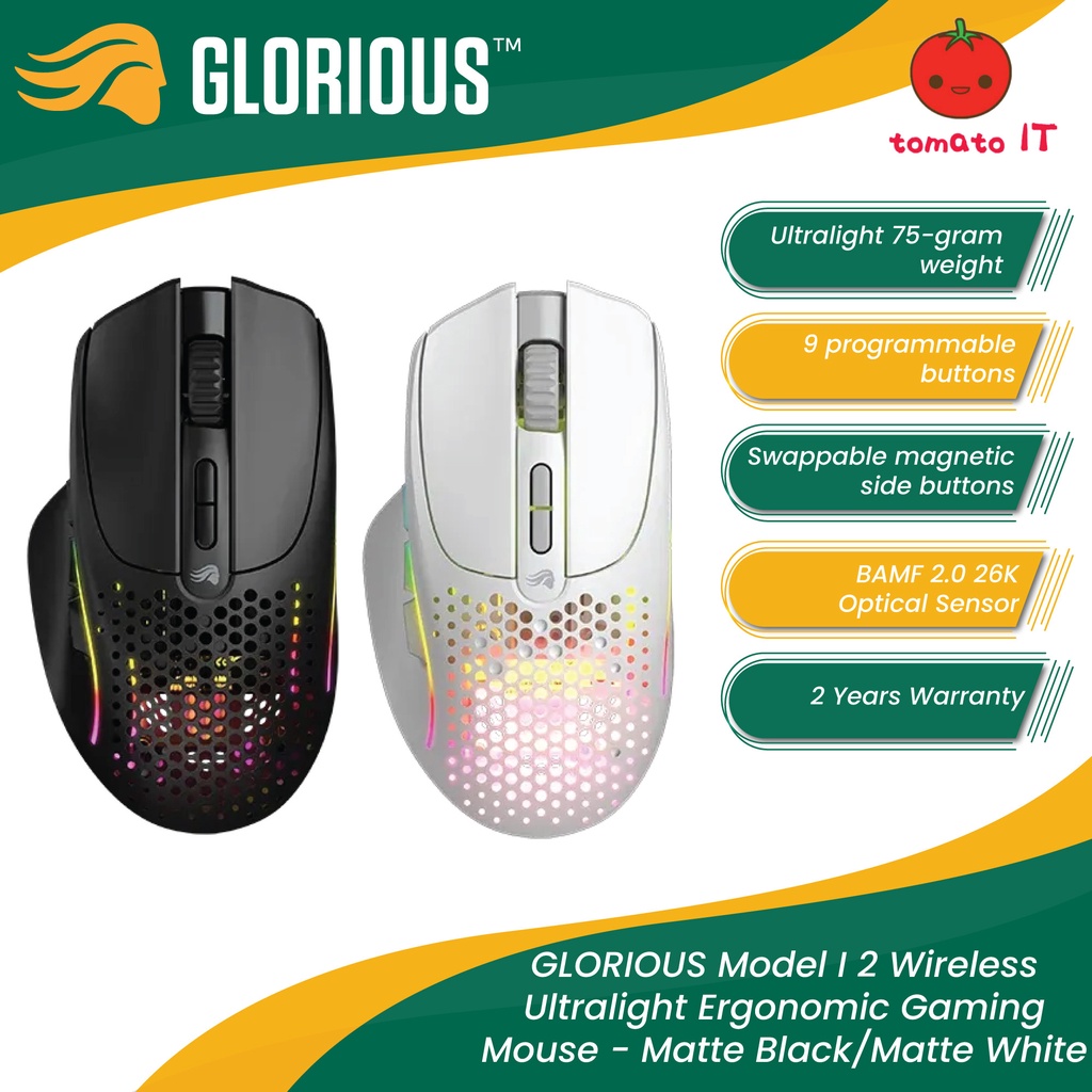 GLORIOUS Model I 2 Wireless Ultralight Ergonomic Gaming Mouse | Shopee ...