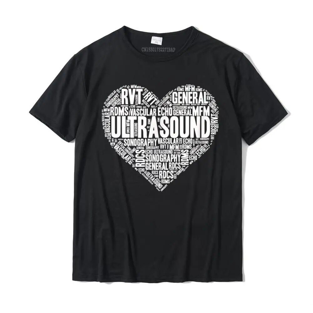 Ultrasound Tech Sonographer Radiology Sonography Heart 2 T-Shirt On ...