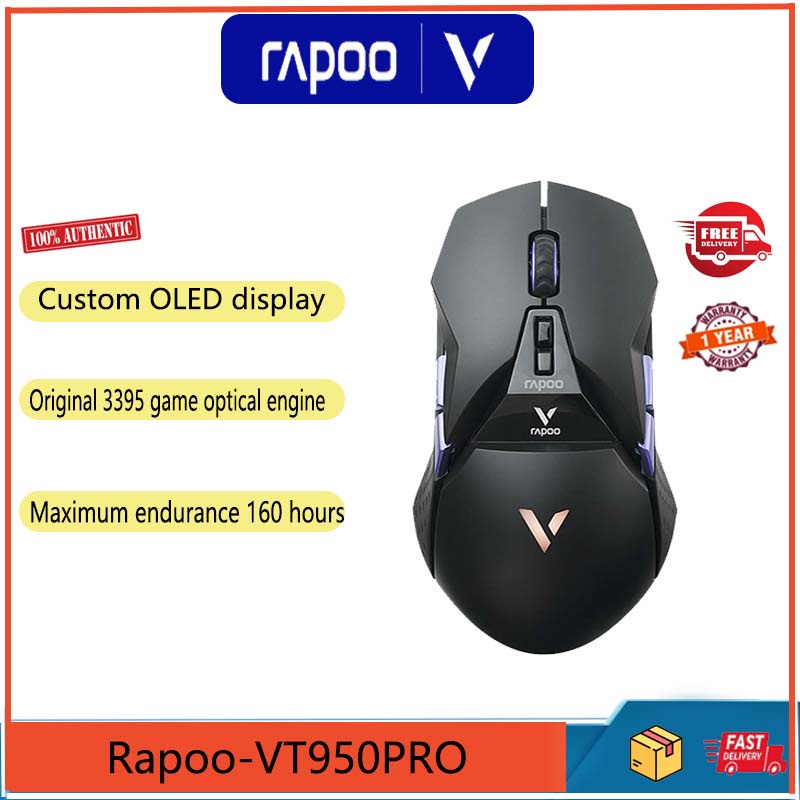 Rapoo VT950PRO Wireless Mouse Dual Mode Gaming Game Desktop Laptop ...