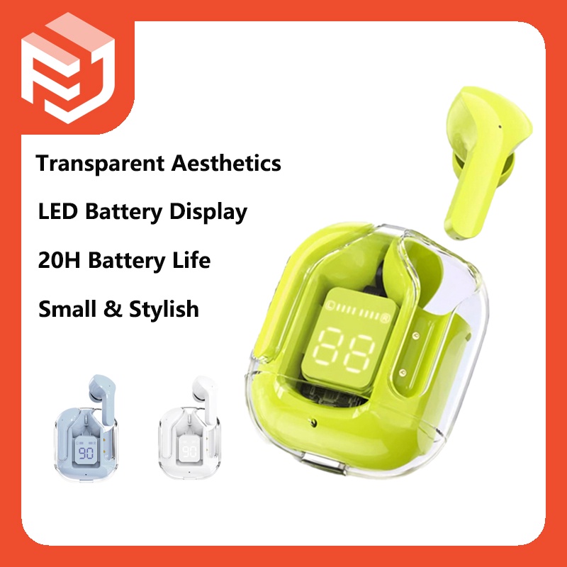 Transparent LED Display Wieless earphone Noise Reduction Bluetooth ...