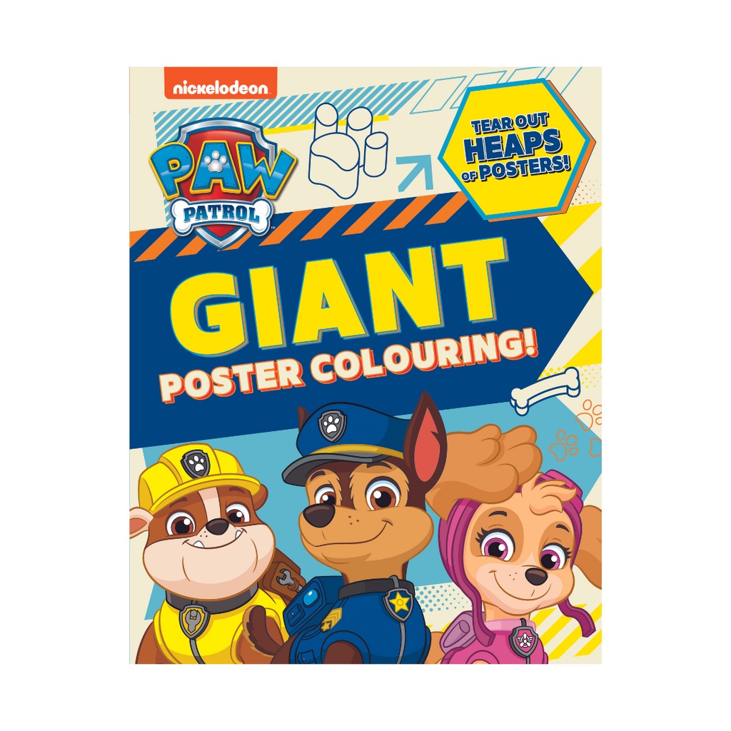 Paw Patrol Colouring Book For Kids To Colour Giant Images With Tear Out ...