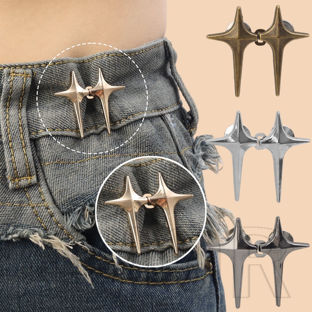 Cross Astral Stars Tighten Button Pins -Adjustable,Detachable Waist ...