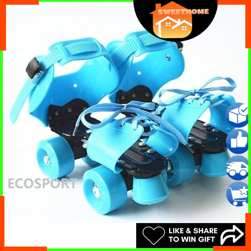 EcoSport Kasut Roda Quad Patins Roller 4 Rodas 4 wheels Roller Shoes ...