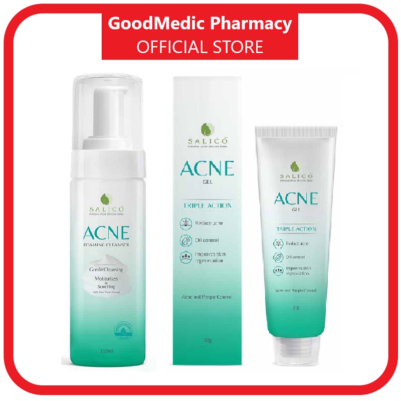 Salico Foaming Cleanser 150ml / Salico Acne Gel 30ml | Shopee Malaysia