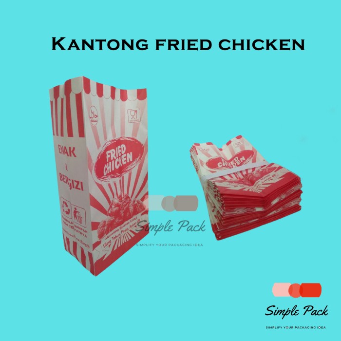 Fried Chicken Bag | Fried chicken Paper Bag | Chicken Paper Wrap Simple ...