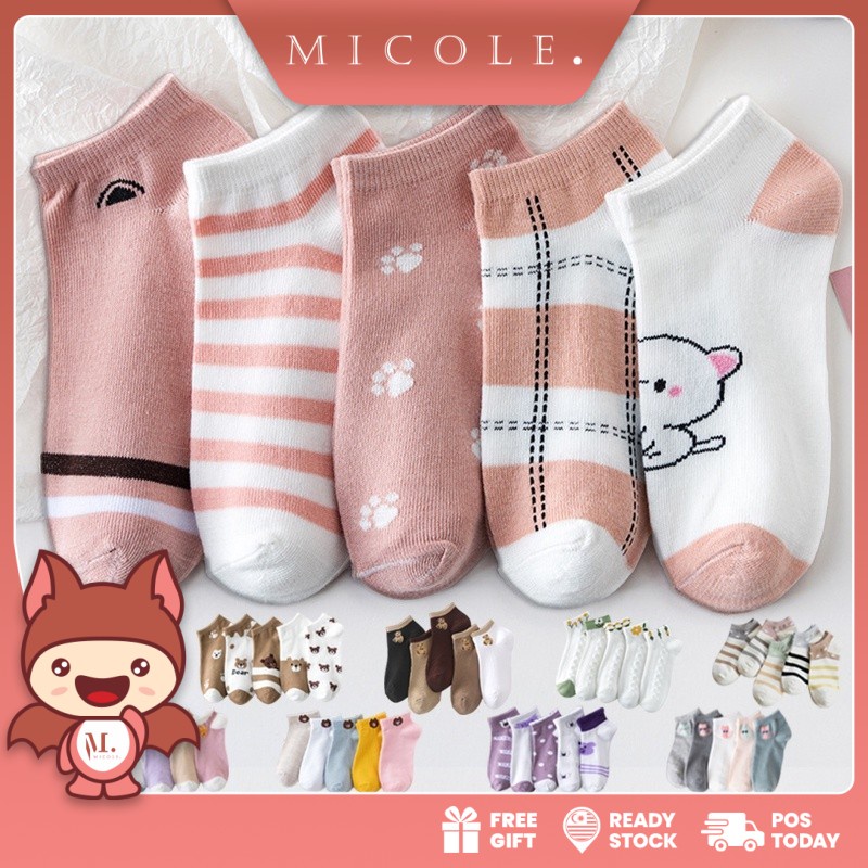 MICOLE MS01 Cute Stocking Sock Fashion Short Ankle Stokin Breathable ...