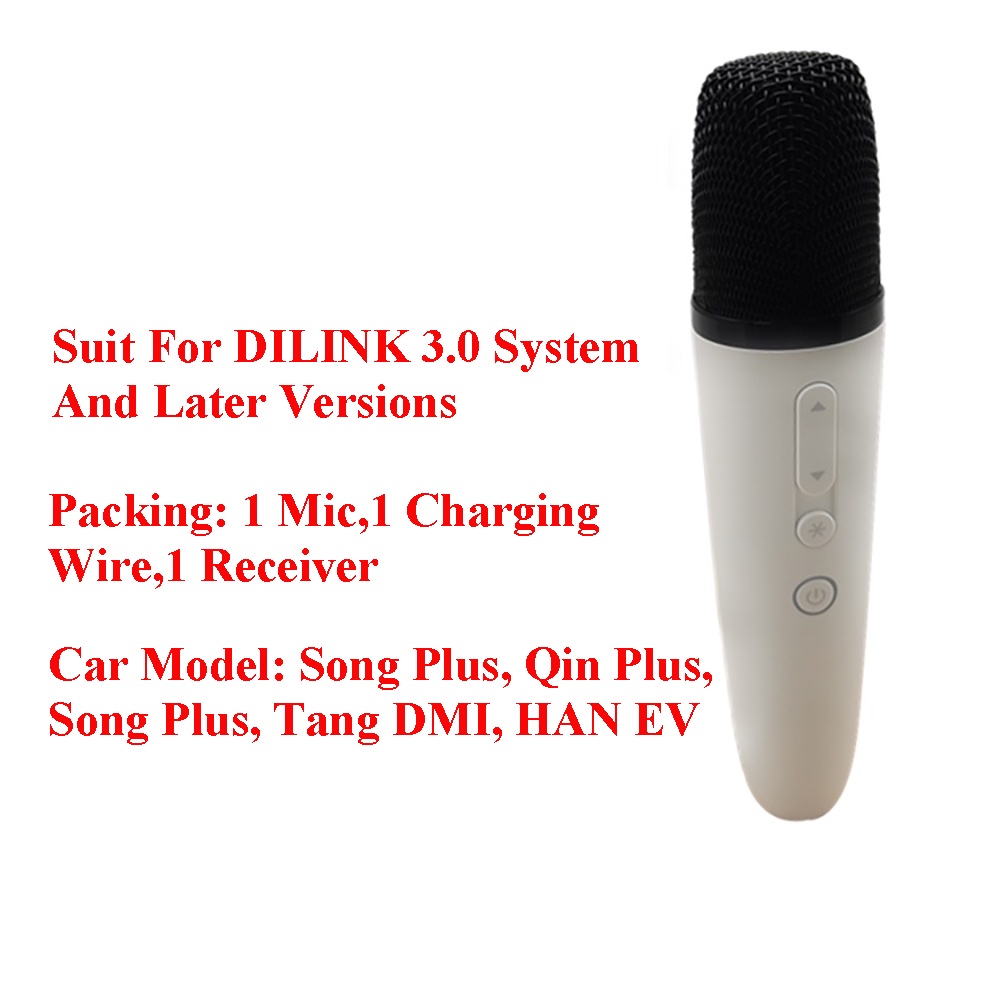 Car Microphone with Receiver Car Karaoke Mic for BYD Dolphin/Seal/ATTO ...