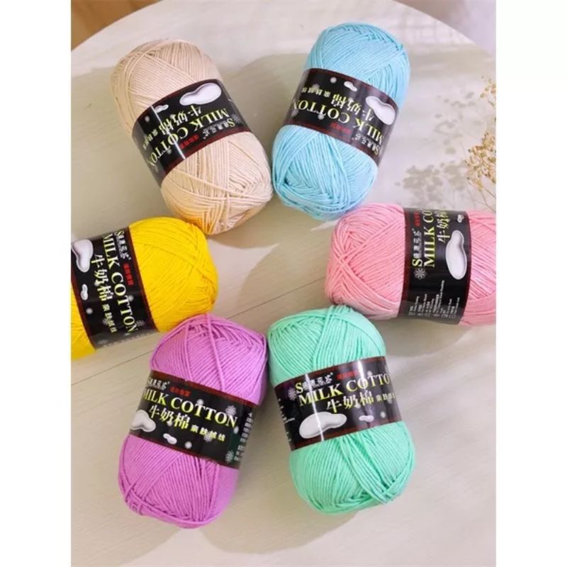 Milk Cotton wool 125g (color chart 1 from 1 to 50) | Shopee Malaysia