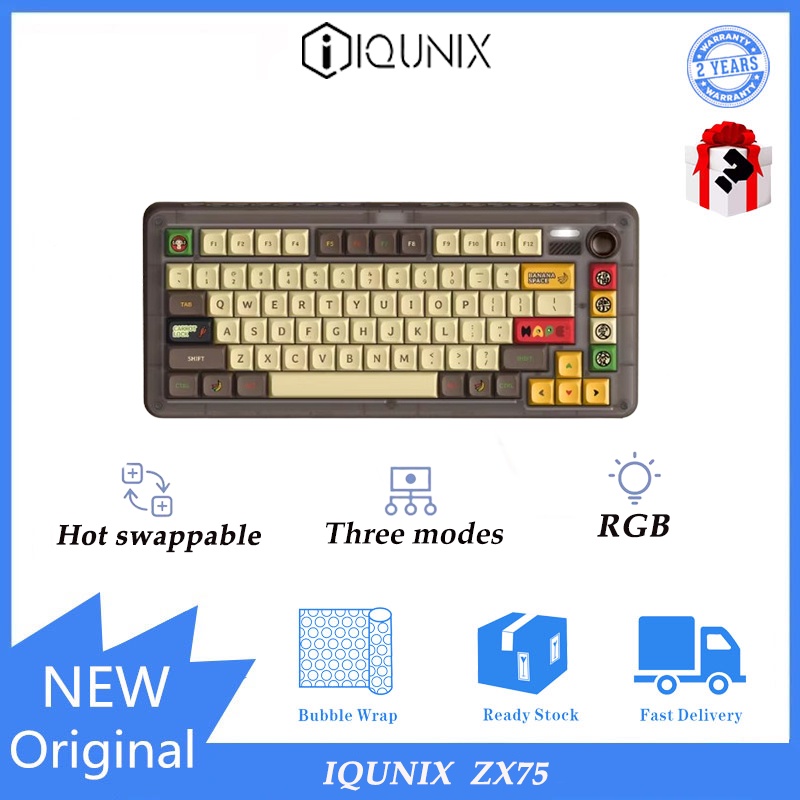 IQUNIX ZX75 Wireless three mode mechanical keyboard customized e-sports ...