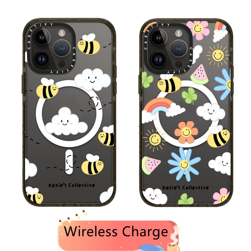 Katie's Collective CASETIFY Rainbow Busy Bee Hard Case For iPhone 15 14 Plus 11 12 13 Pro Max ...