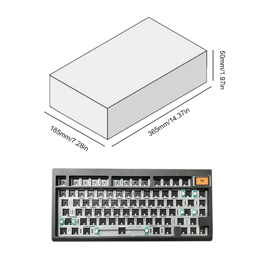 GMK81 RGB Mechanical Keyboard Kit 81 Keys Keyboard with Display Screen ...