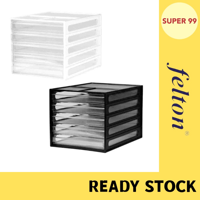 (5 Tier) FELTON Laci Simpanan Kertas A4 Serbaguna /Document Drawer / A4 ...
