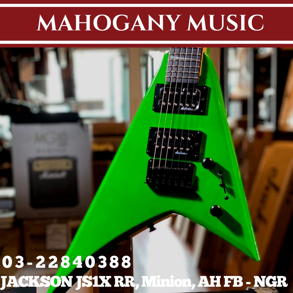 Jackson JS Series RR Minion JS1X Electric Guitar, Amaranth FB, Neon Green | Shopee Malaysia