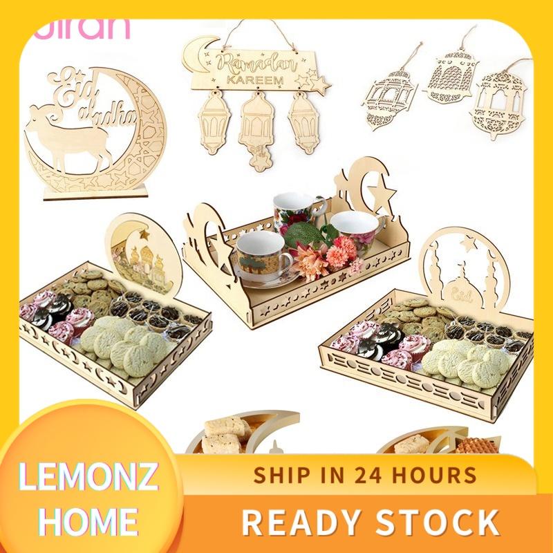 Ramadan Decoration Wooden Tray Makanan Eid Mubarak Table Decoration ...