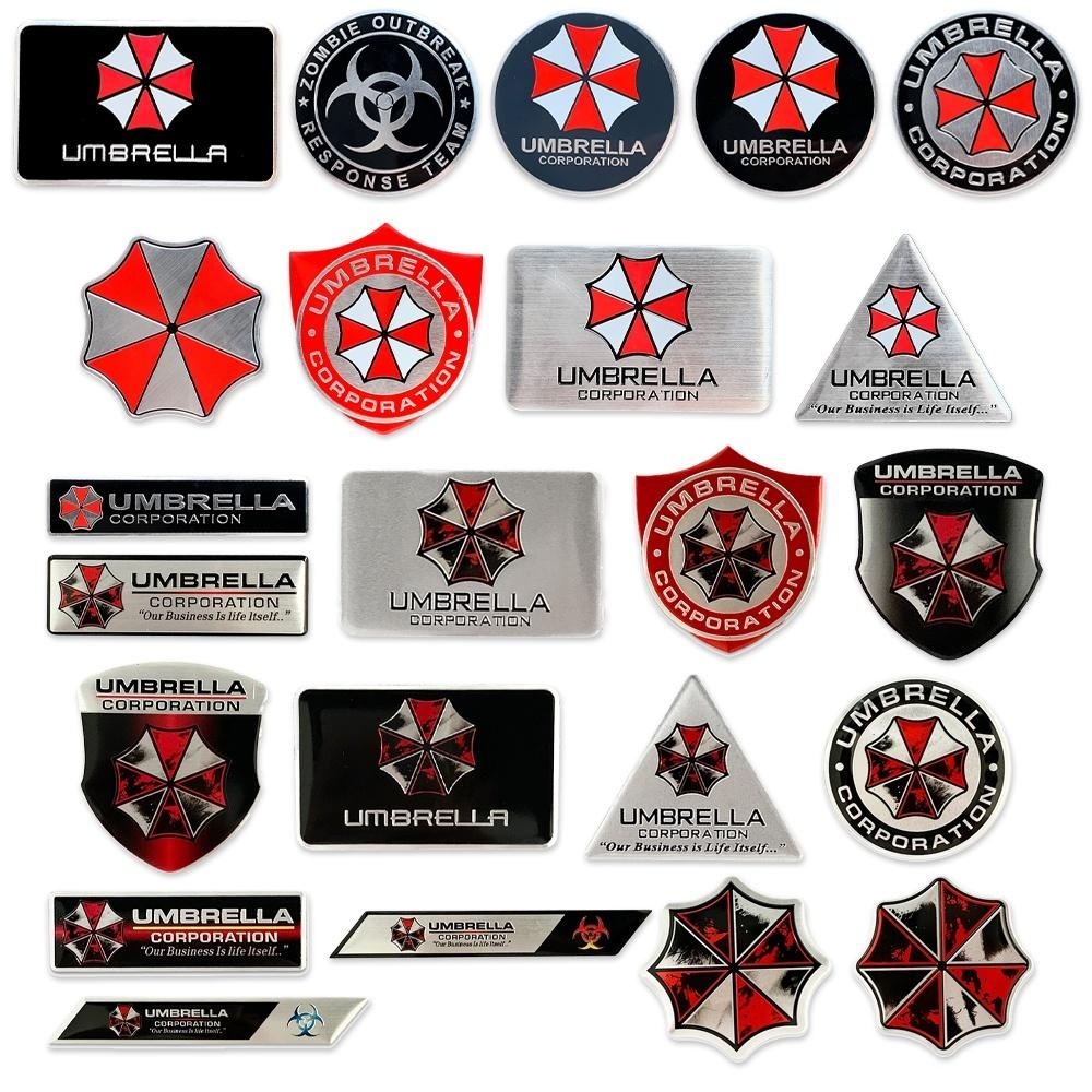 Umbrella Company Aluminum Metal Car Sticker Resident Evil Car Modified ...