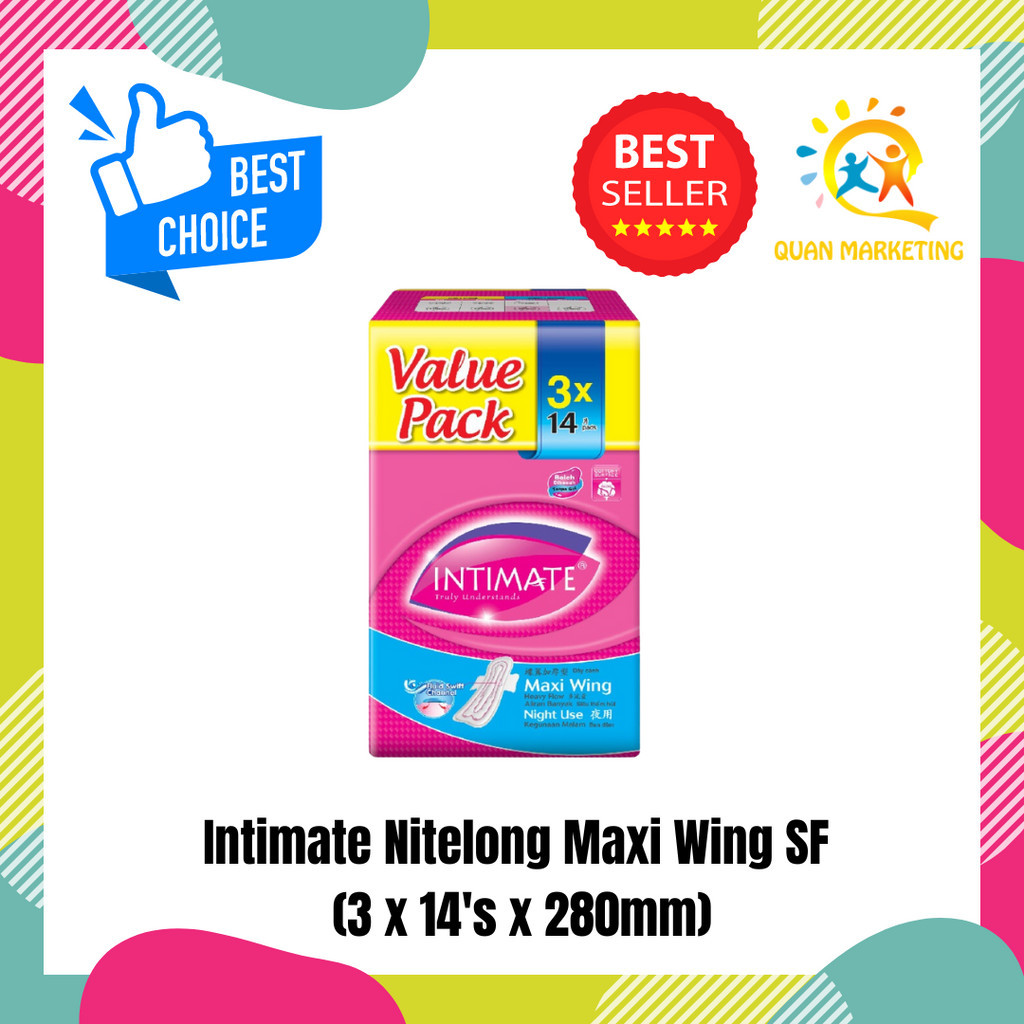 Intimate Nitelong Maxi Wing SF (3 x 14's) | Shopee Malaysia