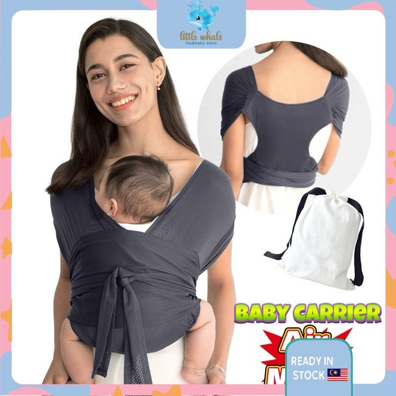 🐳Baby Carrier Air Mesh Wrap Baby Carrier Newborn Month Dukung Baby ...