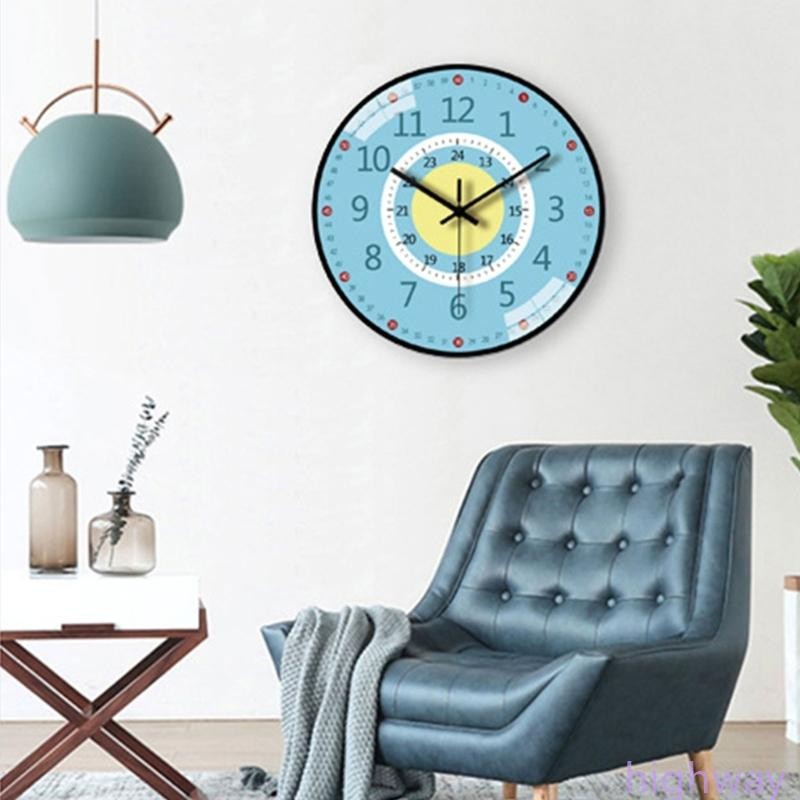 Hi Educational Wall Clock Telling Time Teaching Clock For Kids Quiet ...