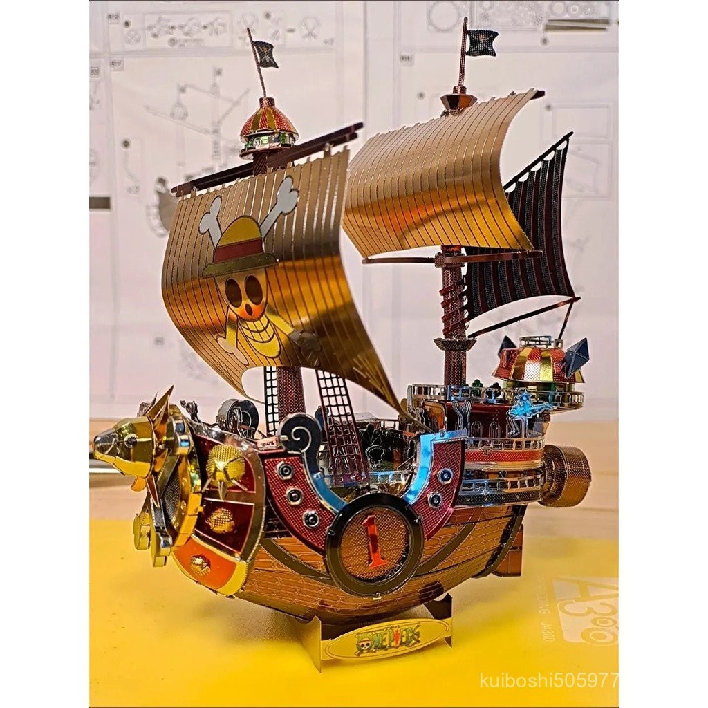 One Piece Sunshine Pirate Ship DIY Luffy Assembly Model All-Metal Three ...