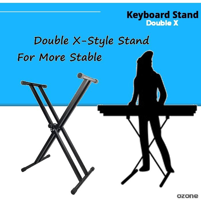 X-Style Adjustable Keyboard Piano X Frame Stand Heavy Duty Aluminum ...