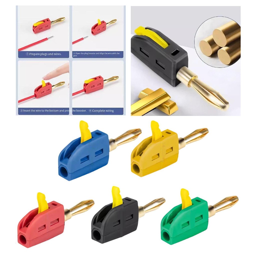 [bmcbftb] 4mm Banana Plug Mini Stackable Banana Plug Practical 250V/32A ...