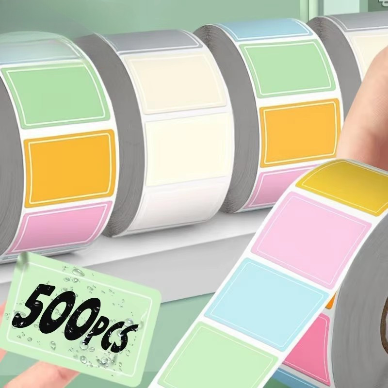 500Pcs/Roll Colorful Label Stickers - Self Adhesive Index Tab Sticker ...