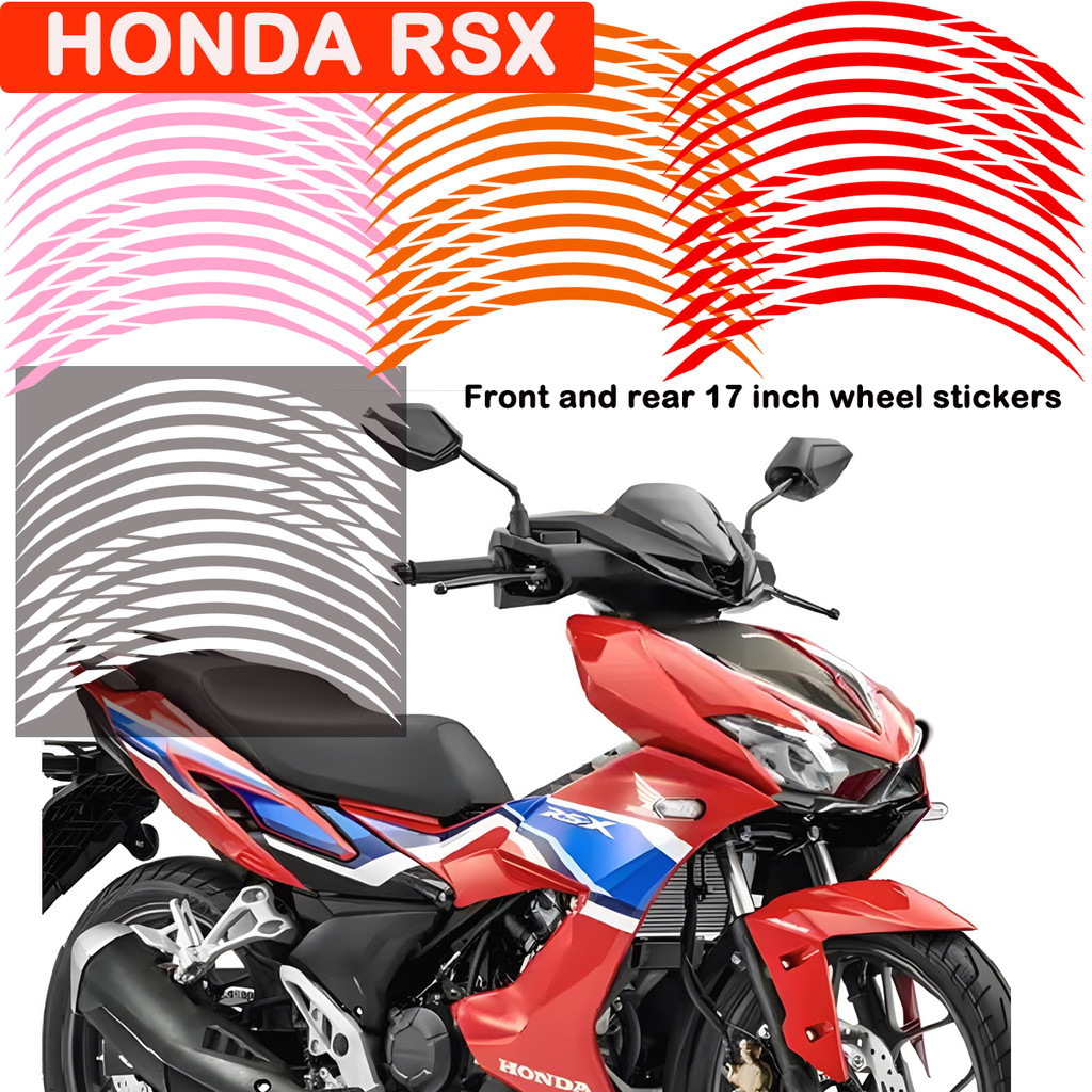 12 PCS/Set Honda RSX Rim Sticker Mags Decals for Motorcycle Hub ...