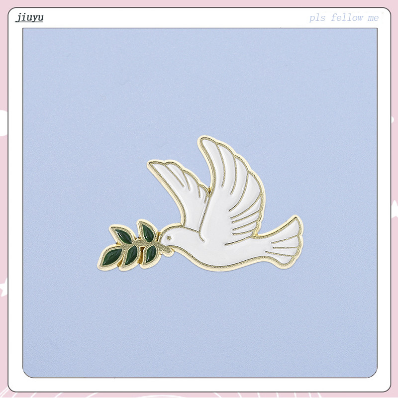 Peace Dove Enamel Brooch Pins Animal Pigeon Metal Badge Brooch for ...
