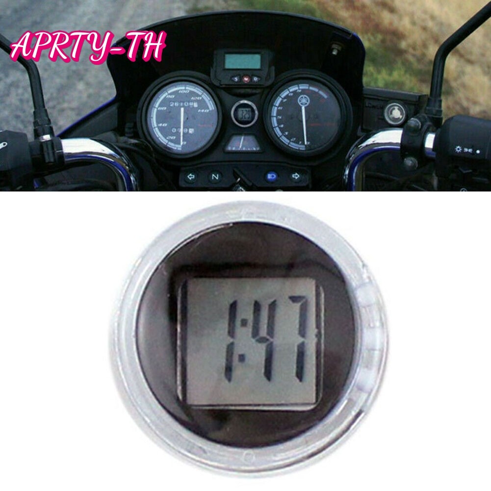 (HUND) 1PC Waterproof Mini Digital Clock Stick-On for Motorcycle ...