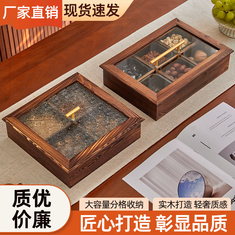 Fruit platter Solid Wood Dried Fruit Box Moisture-Proof New Chinese ...